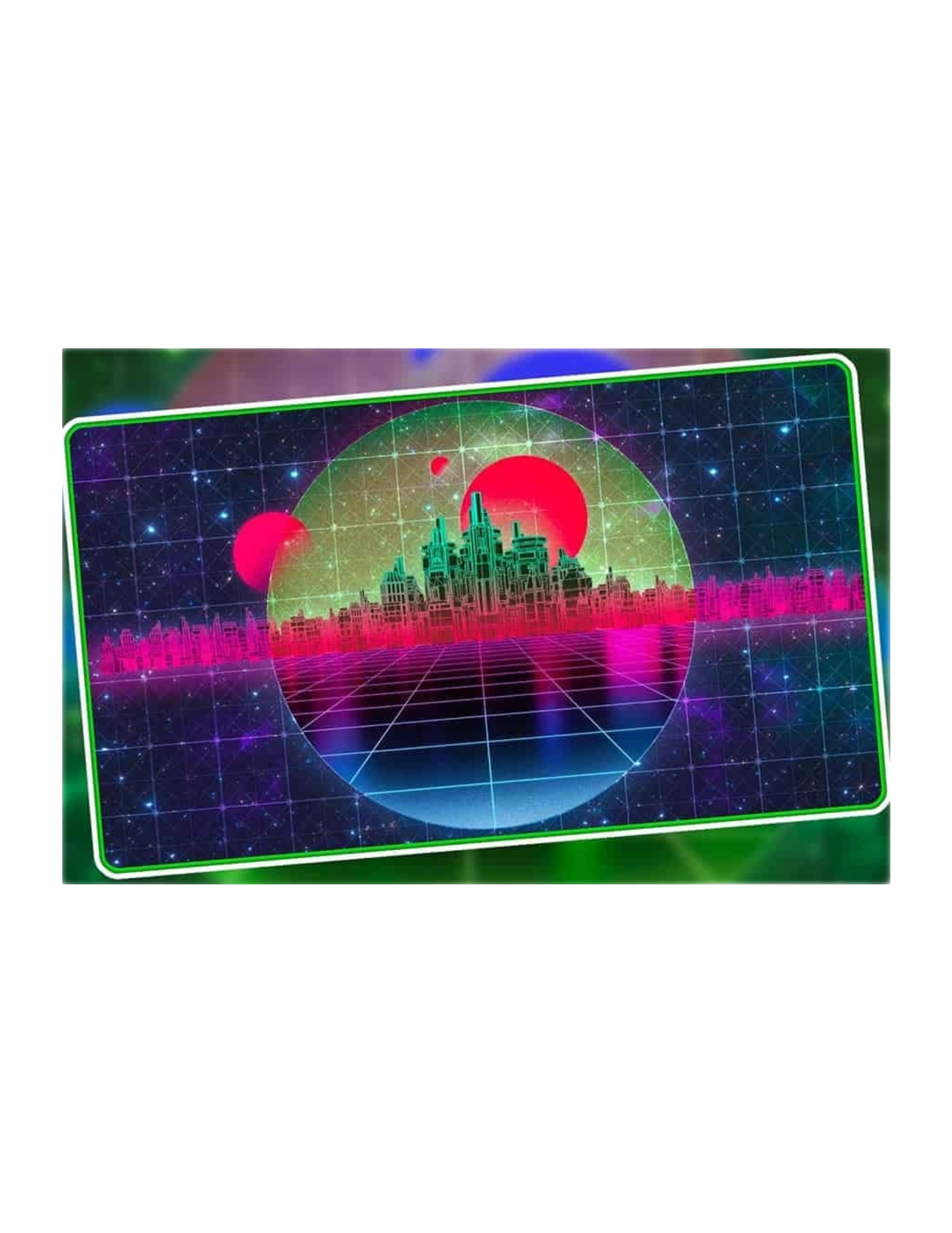 INFINITE BLACK: PREMIUM RETROWAVE PLAYMAT- FOREST – Fabled Tavern